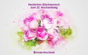 Elegantes Hochzeitstag 22 Jahre Ebenbild